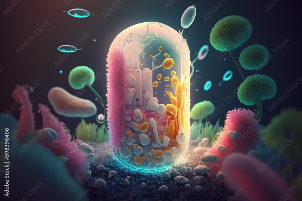 Probiotics Bacteria Biology, microflora. Bowel health, Escherichia coli ...