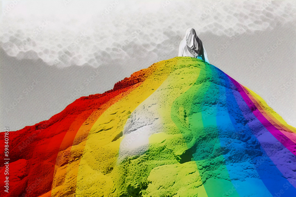 Pride Flag Rainbow, Pride Month Collage art, LGBT collage, Generative ...