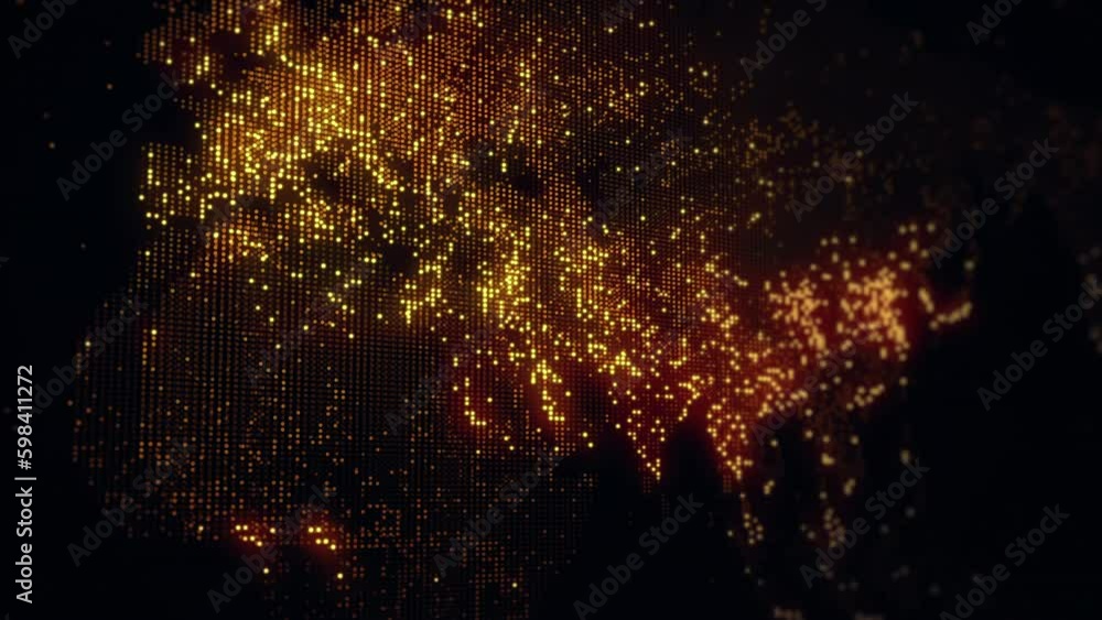 Slowly changing illumination of a digital map of the Earth. Movable ...