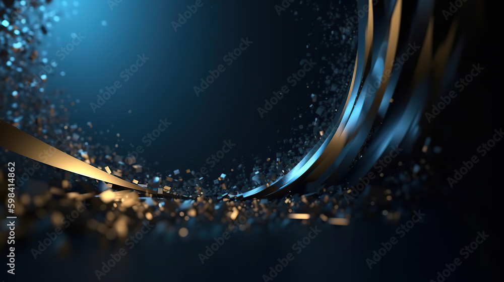Modern digital abstract 3D background. Copy space. Based on Generative ...