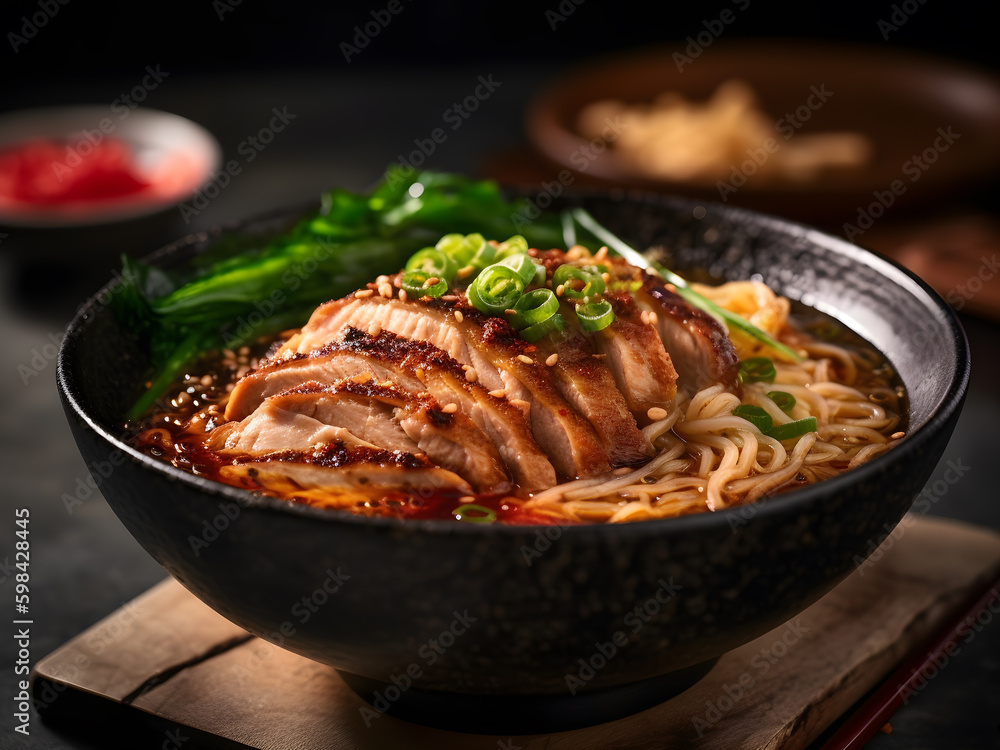 Popular Japanese food noodles. Ramen is a popular Japanese noodle with ...