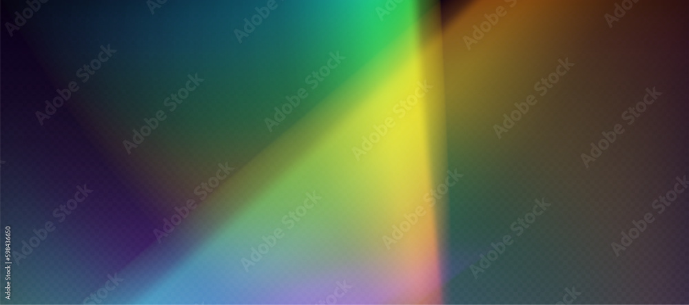 Rainbow refraction overlay, leak flare, prism light effect, rainbow ...