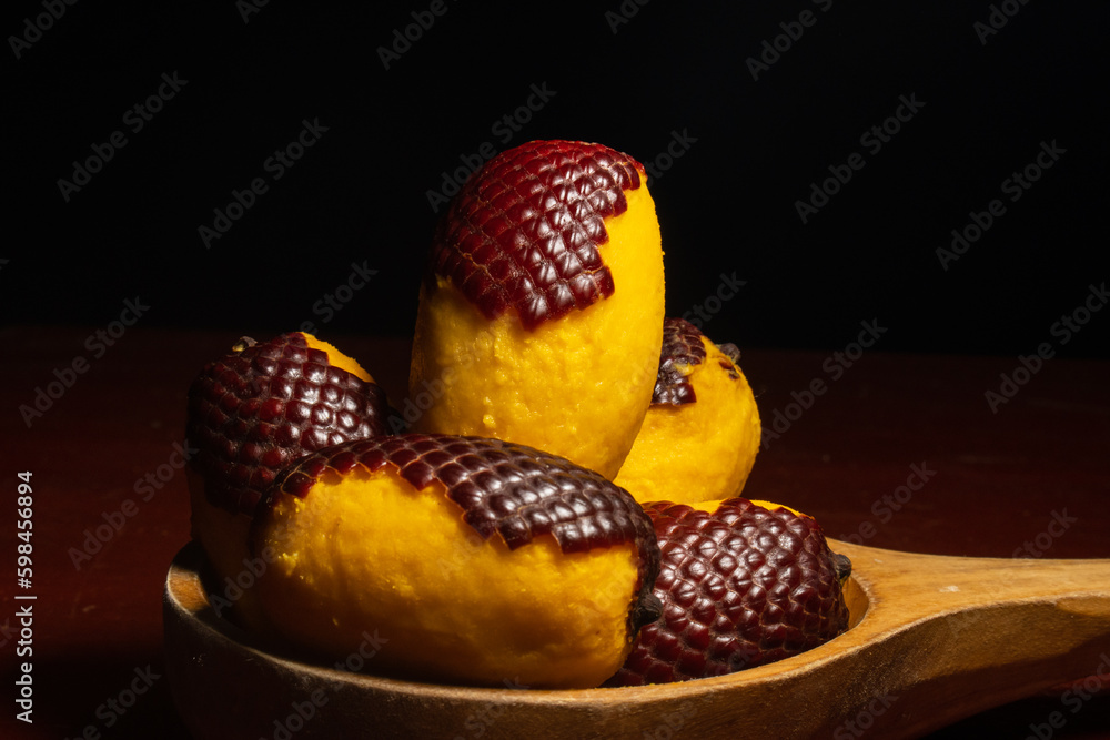 Aguaje is a highly appreciated fruit in the Amazon for its flavor and ...