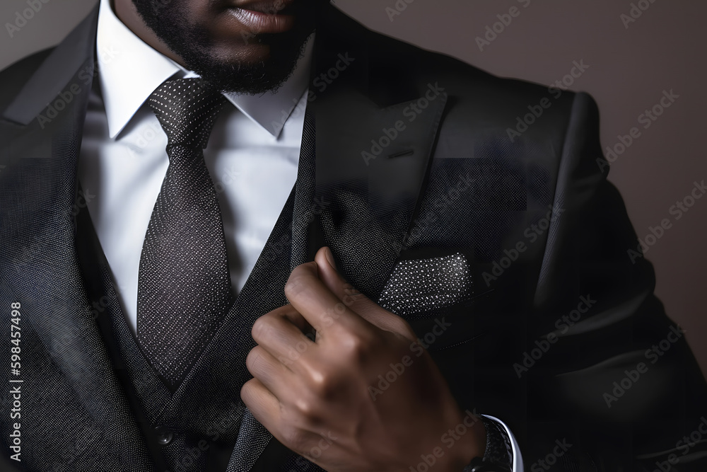 Businessman adjusting his tie. Neural network AI generated art Stock ... Businessman adjusting his tie. Neural network AI generated art Stock ...