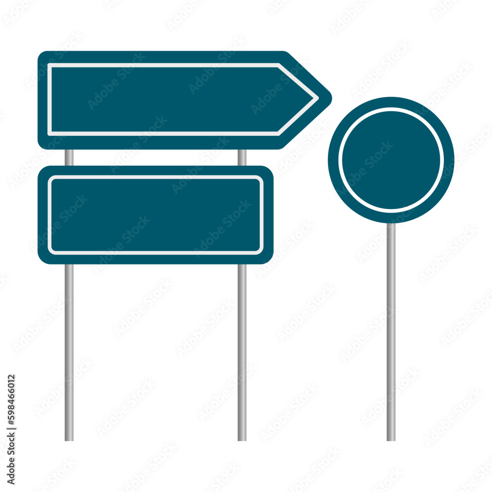 sign Road are empty. Mark location. Road signs are empty different ...