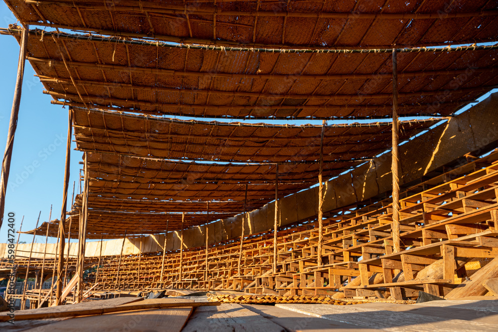Wooden Structure, Knotted, traditional building process for the ...