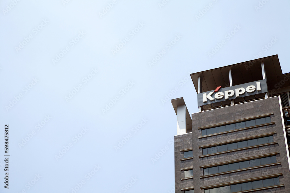 Ho Chi Minh City, Vietnam - May 1, 2023: Commercial sign with Keppel ...