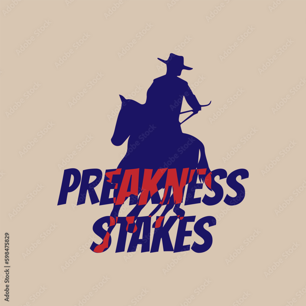 preakness stakes slogan, typography graphic design, vektor illustration ...