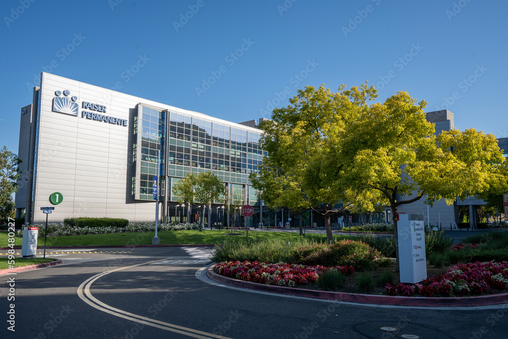 Irvine, CA, USA - May 7, 2022: Exterior view of the Kaiser Permanente ...