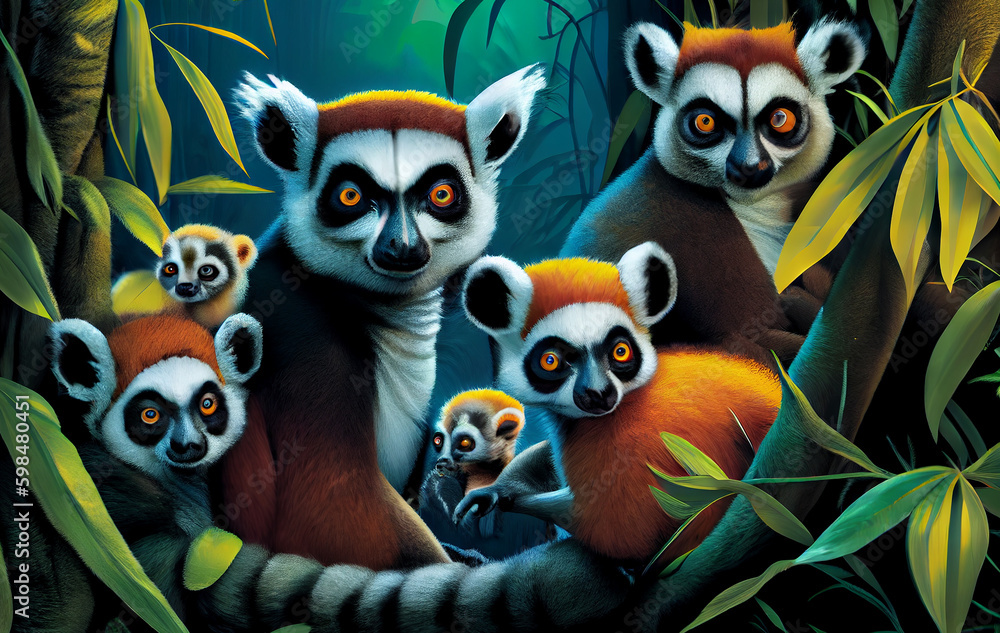 A Heartwarming Glimpse into the Enchanting World of the Lemur: Capturing the Essence of Family ...