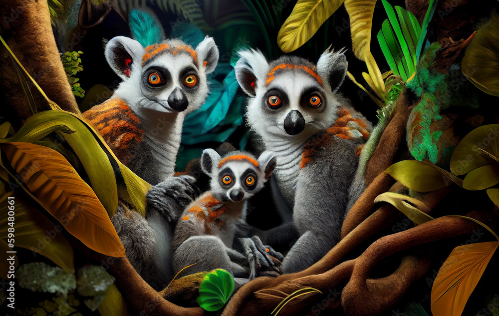 A Heartwarming Glimpse into the Enchanting World of the Lemur: Capturing the Essence of Family ...