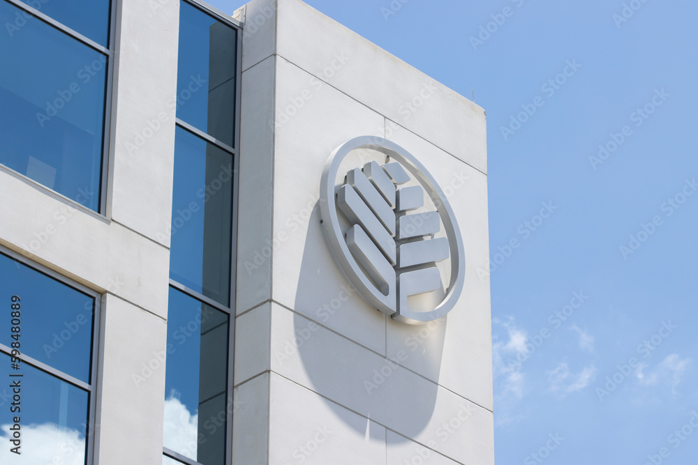 Charlotte, NC, USA - June 18, 2022: Closeup of Atrium Health logo seen ...