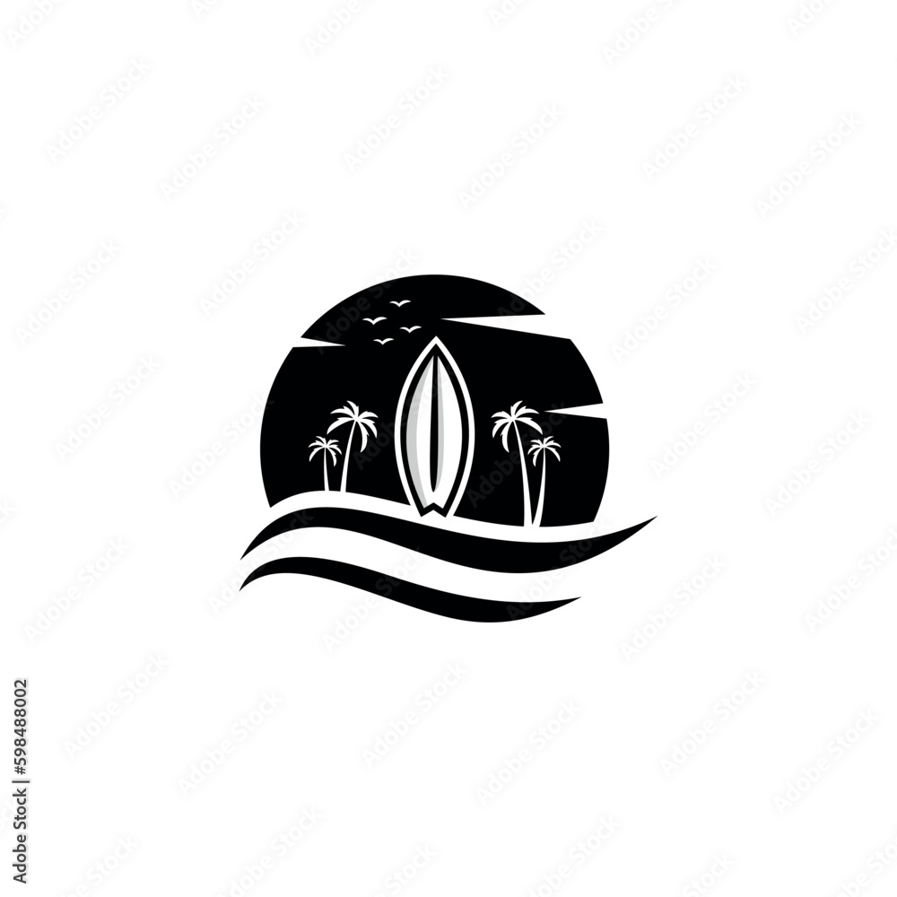 graphics, logos, labels and emblems. Surfing logo and emblems for Surf ...