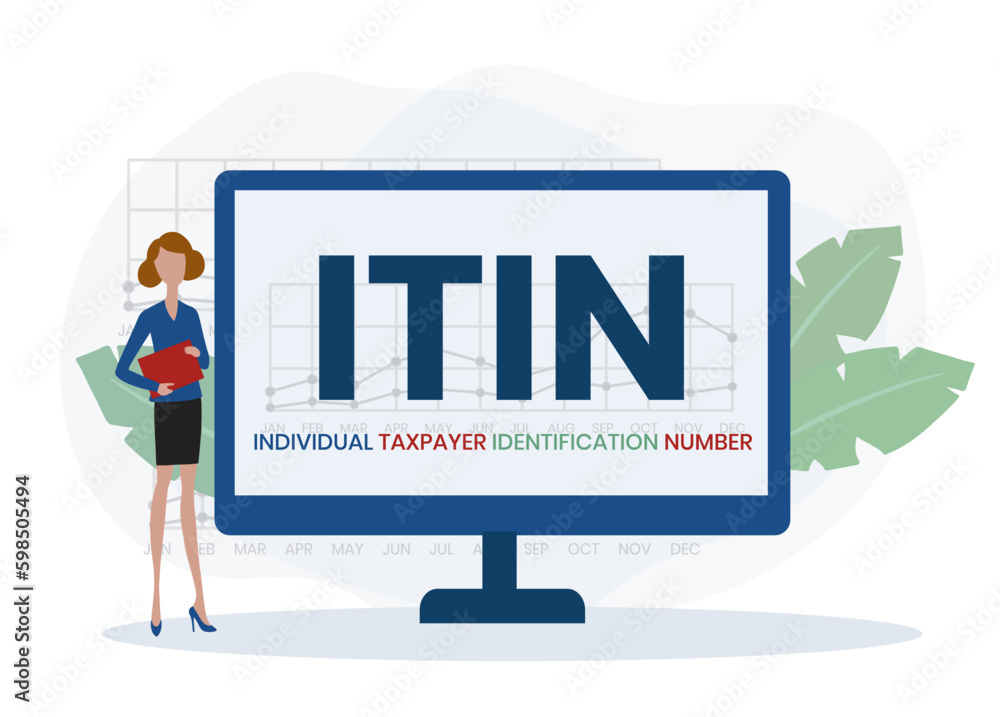ITIN - Individual Taxpayer Identification Number acronym. business ...