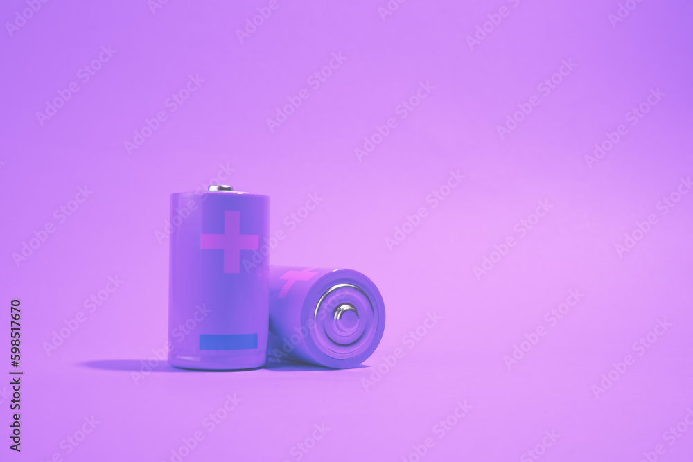 purple cylindrical battery Rechargeable li-ion batteries for electrical ...