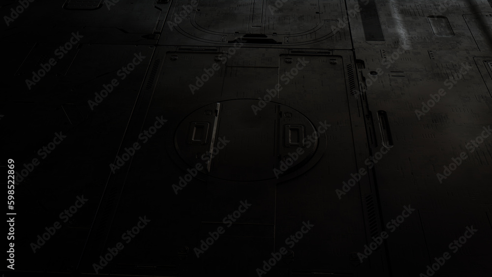 Black, Tech Wallpaper with Futuristic 3D Panels. Dark, Sci-Fi style. 3D ...