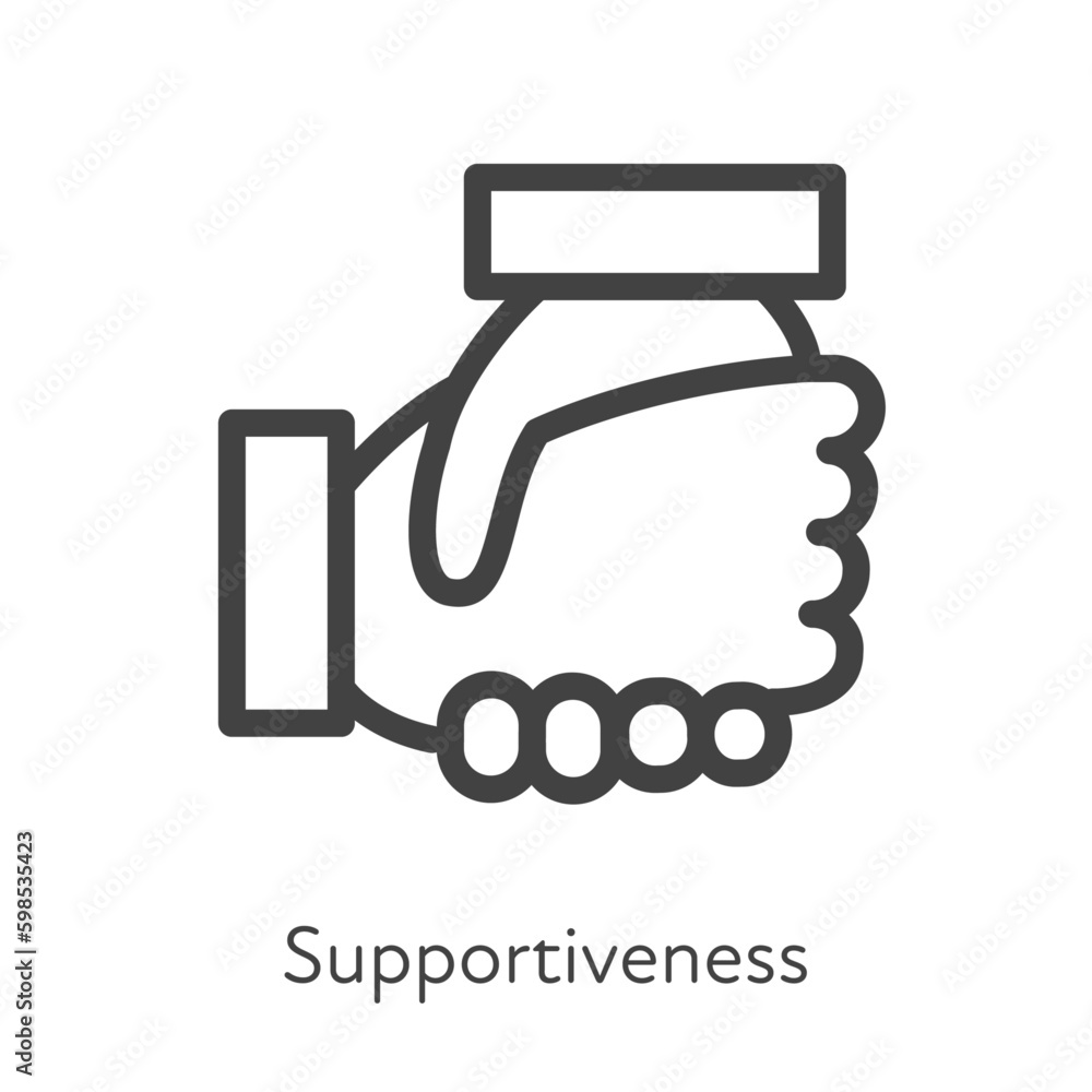 Outline style ui icons soft skill for business collection. Vector black ...