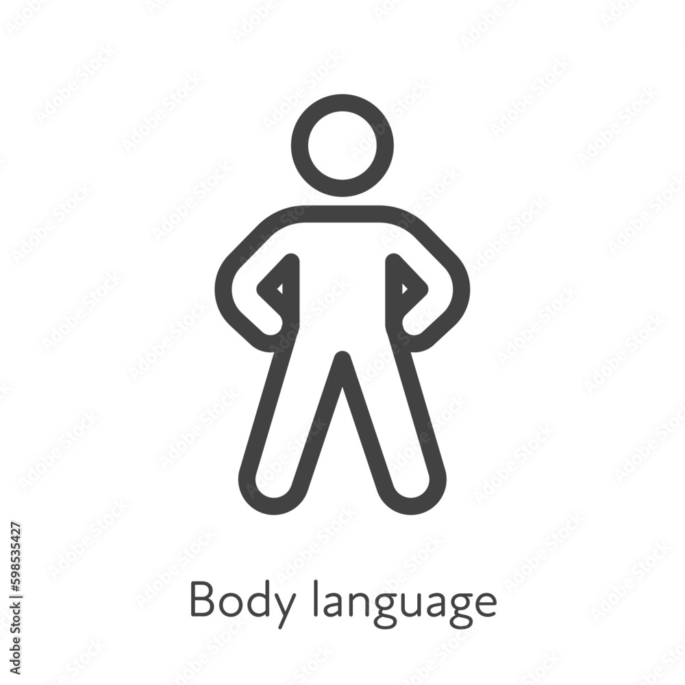 Outline style ui icons soft skill for business collection. Vector black ...