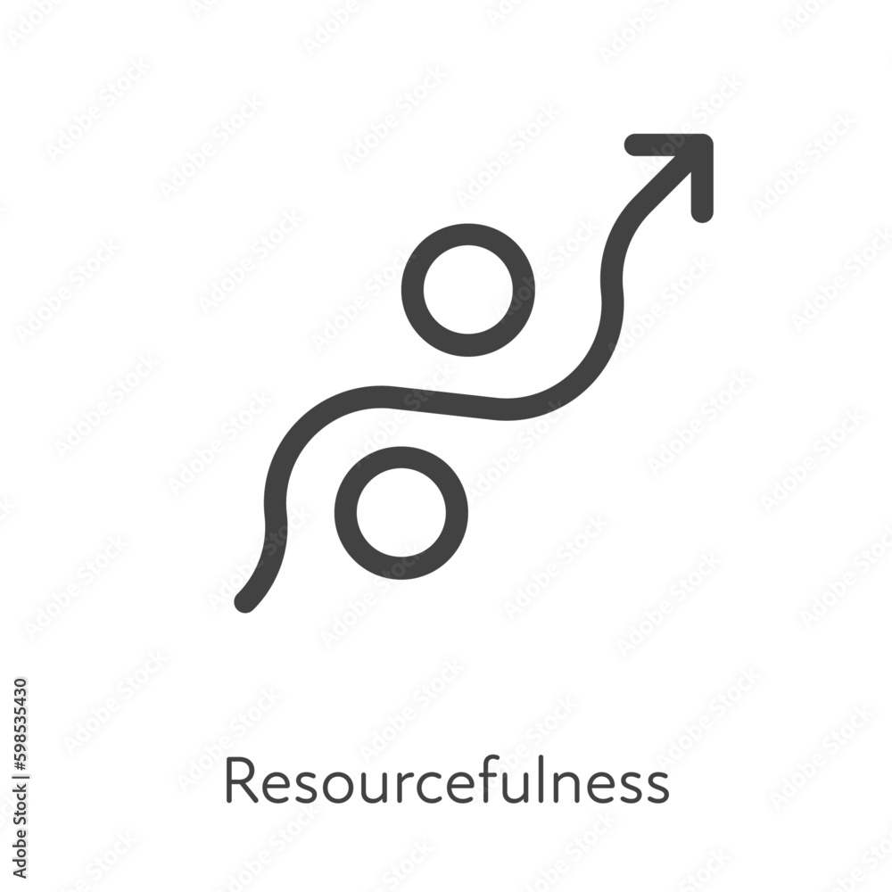Outline style ui icons soft skill for business collection. Vector black linear illustration ...