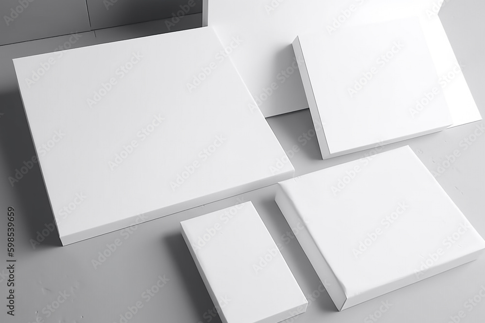 blank white mockups of different shapes and sizes for advertising ...