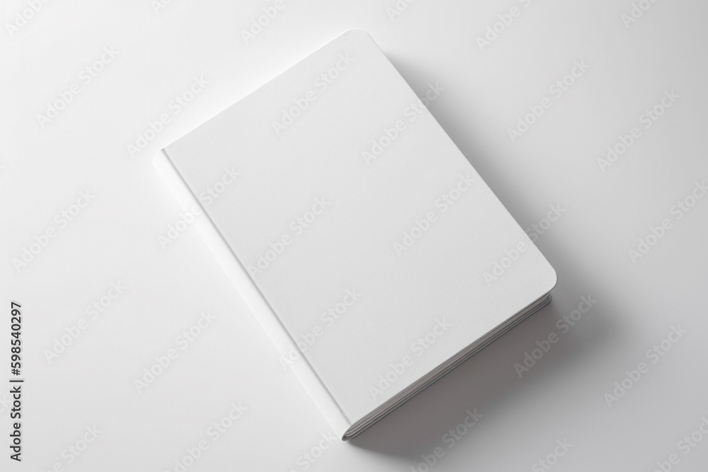 blank white book cover mockup. Generative AI Stock Illustration | Adobe ...