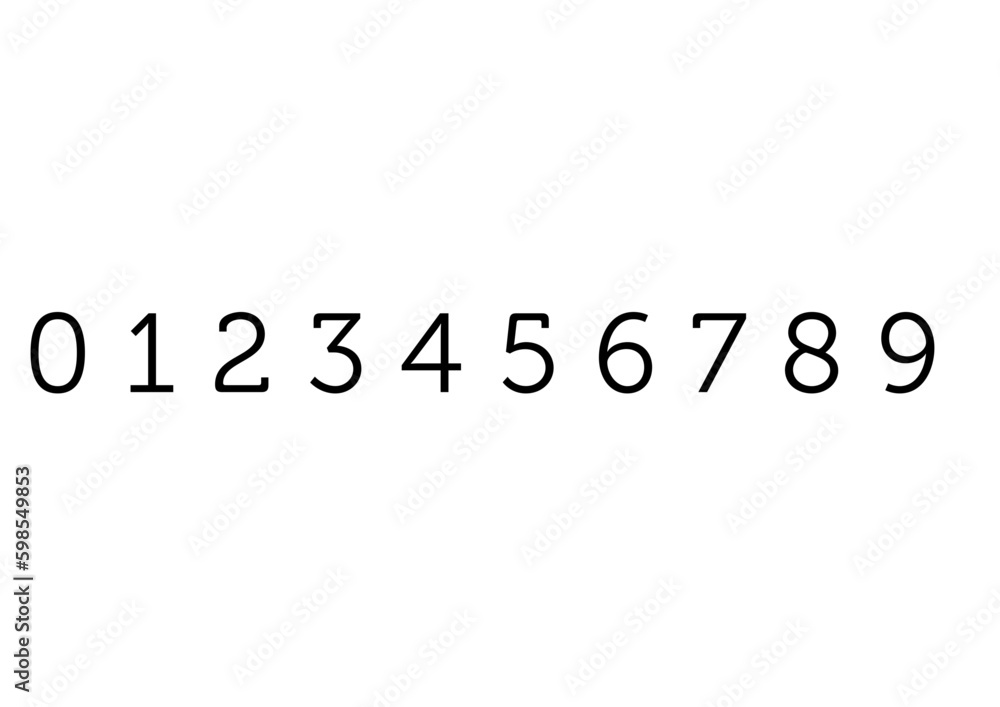 numbers tshirt design, ready for print, silhouette svg, png, ai, eps ...