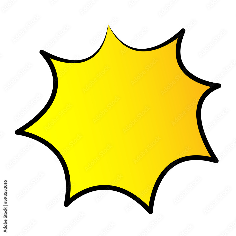 comic effect explosion box, text box, chatt box vector image Stock ...