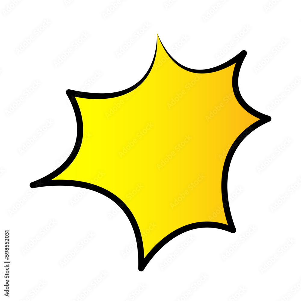 comic effect explosion box, text box, chatt box vector image Stock ...