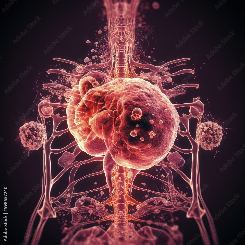 Notion of cancer oncology and malignant cancerous growth and metastasis ...