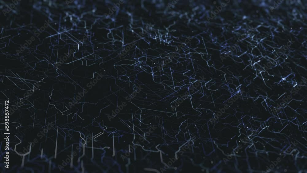 Abstract Digital Data Hitech Background/ 4k animation of an abstract ...