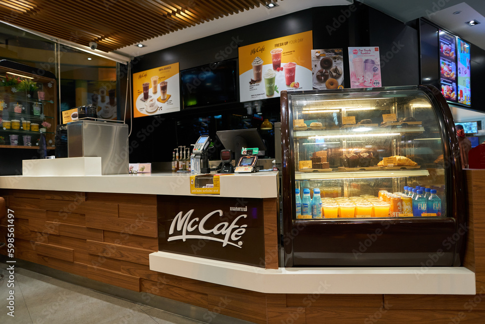 PATTAYA, THAILAND - CIRCA APRIL, 2023: McCafe at McDonald's fast food ...