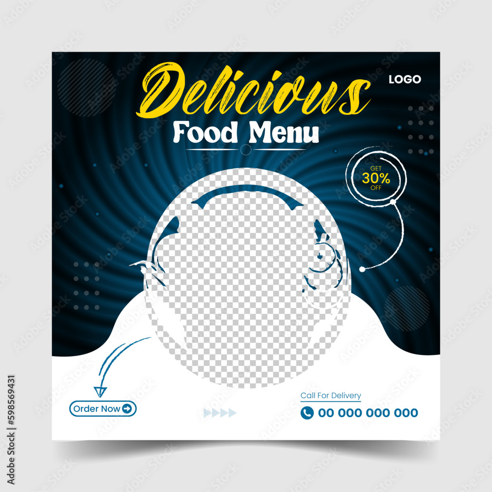 Food banner social media post template ads. Editable social media ...