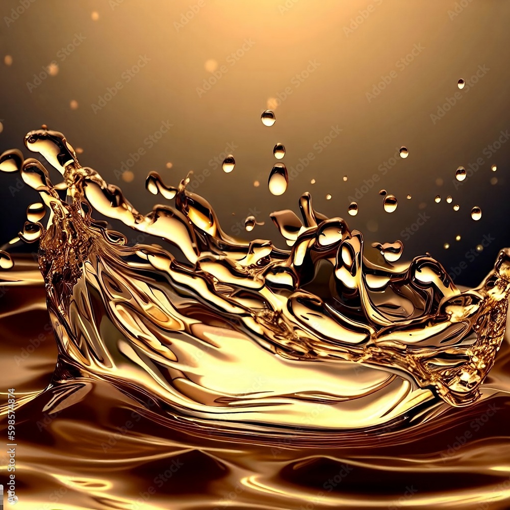 golden water splash background Stock Illustration | Adobe Stock
