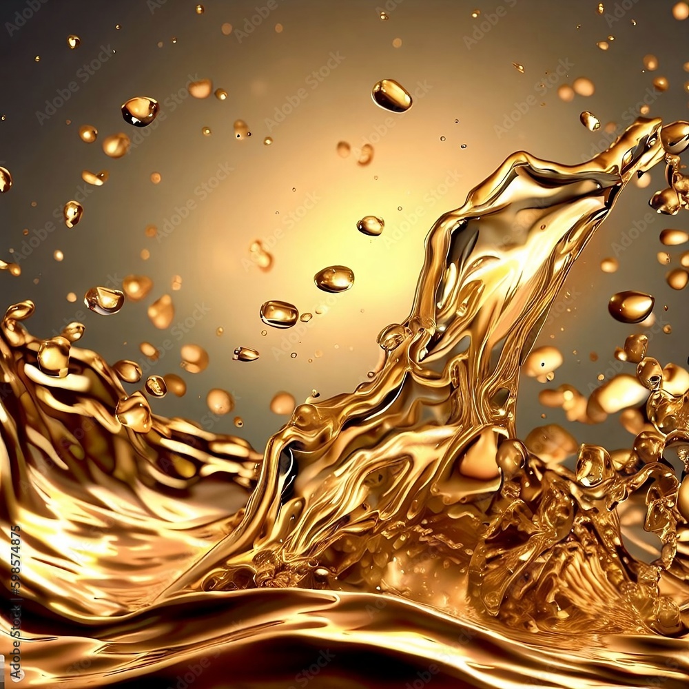 golden water splash background Stock Illustration | Adobe Stock