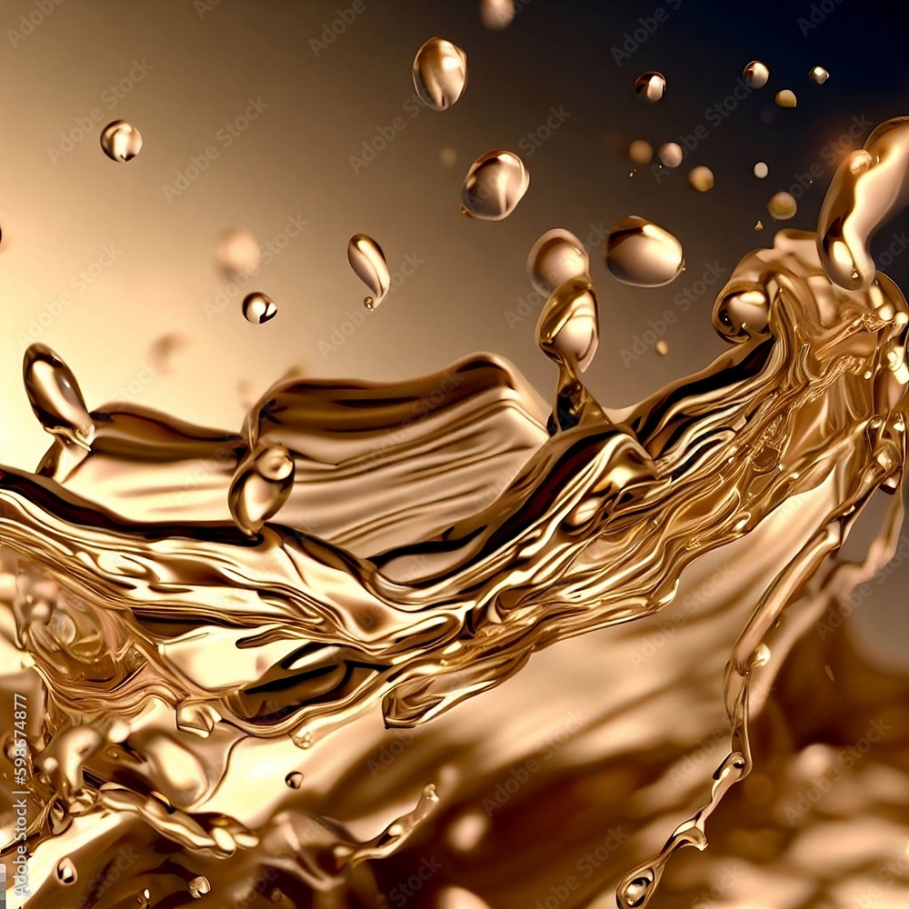 golden water splash background Stock Illustration | Adobe Stock