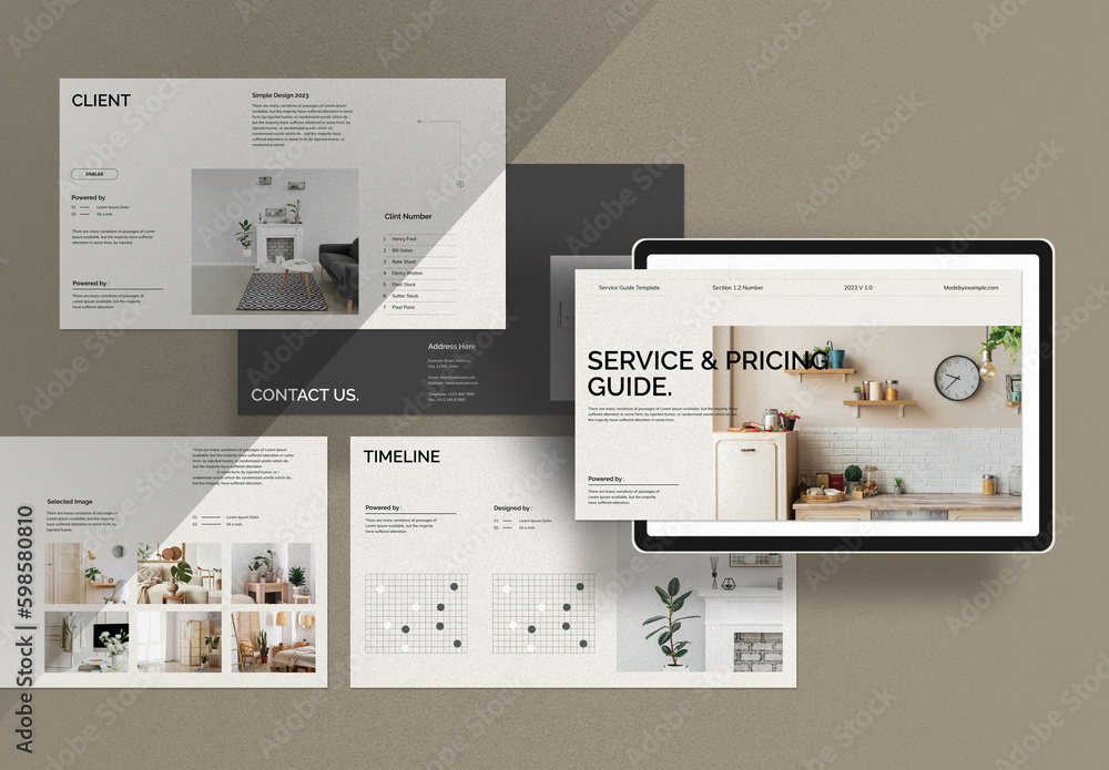 Service Guide Presentation Template Stock Template | Adobe Stock
