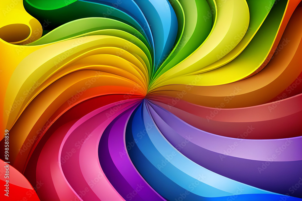 Abstract background colours of the Pride flag, the rainbow symbol of ...