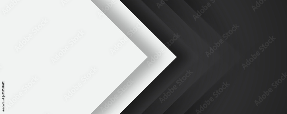 Simple Banner Vector Black And White