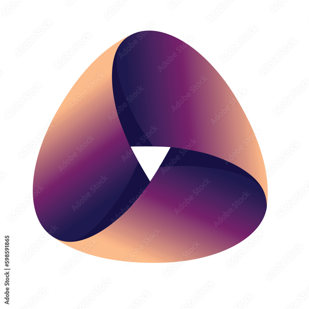 Abstract Mobius strip symbol sign. Logo sign Stock Vector | Adobe Stock