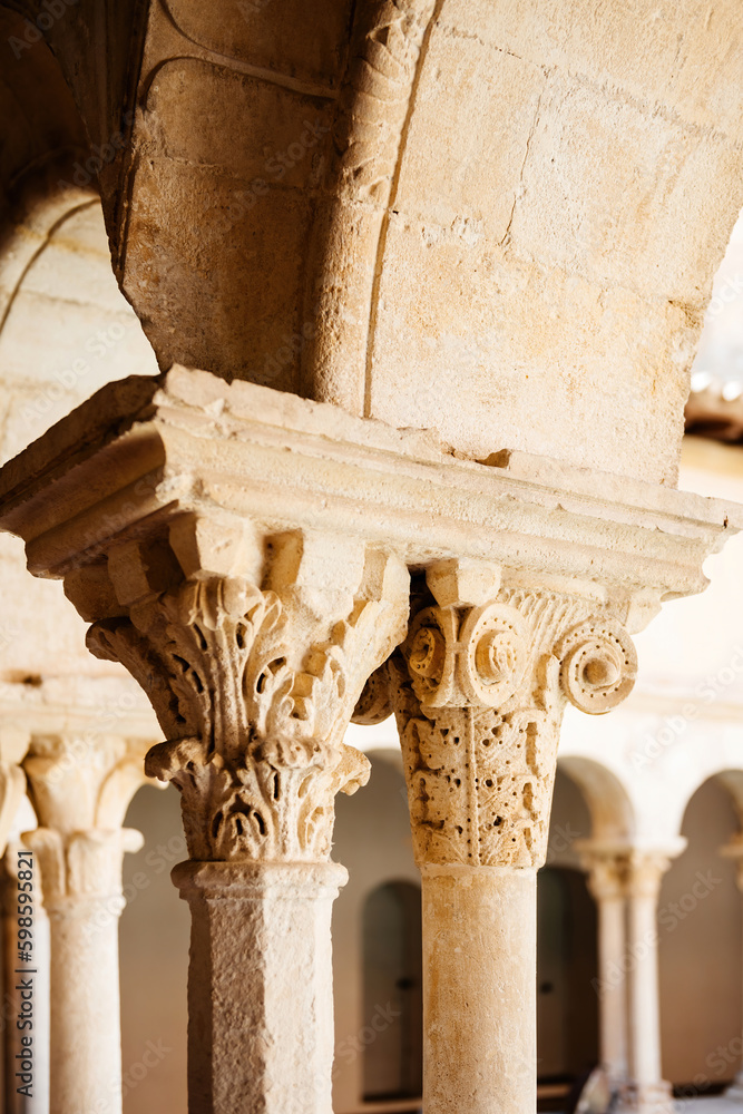 Stockfoto An ancient architectural column from the Cathedrale Saint ...