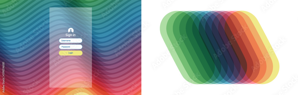 Login user interface. Modern screen design for mobile app and web ...