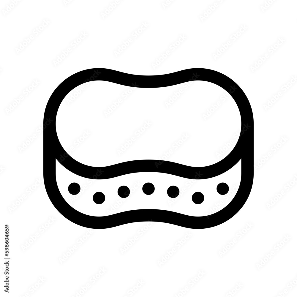Editable cleaning sponge, scrubber vector icon. Part of a big icon set ...