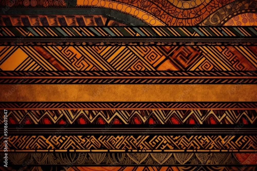 Patterned background with African patterns, African colors, culture ...