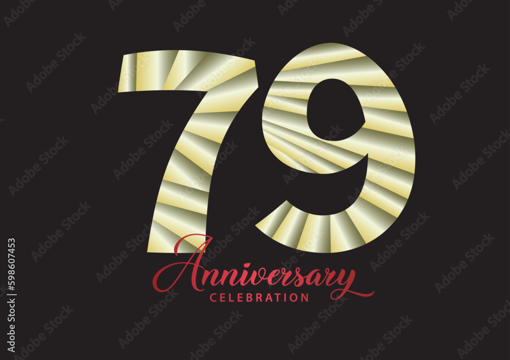 79 year anniversary celebration logotype vector, 79 number design, 79th ...