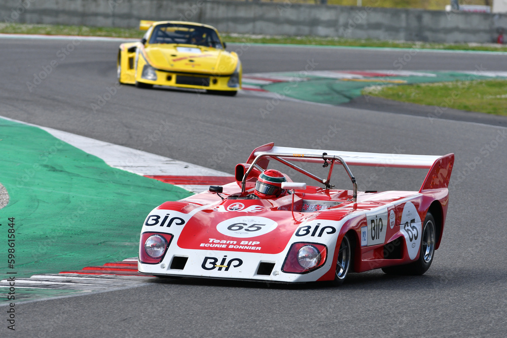 Scarperia, 2 April 2023: Lola T296 year 1976 in action during Mugello Classic 2023 at Mugello ...