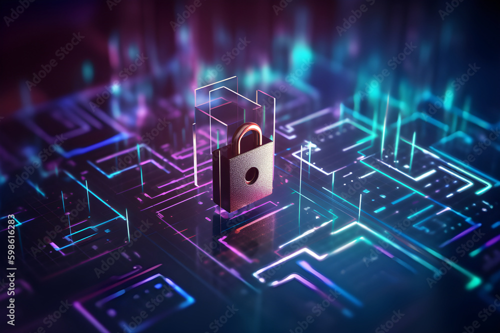 cybersecurity and privacy concept of data protection. Generation AI ...