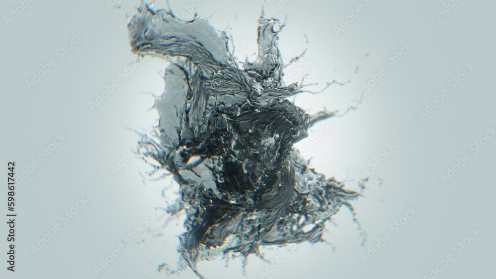 Water Splash Slow Motion Background/ 4k motion graphics of a slow ...