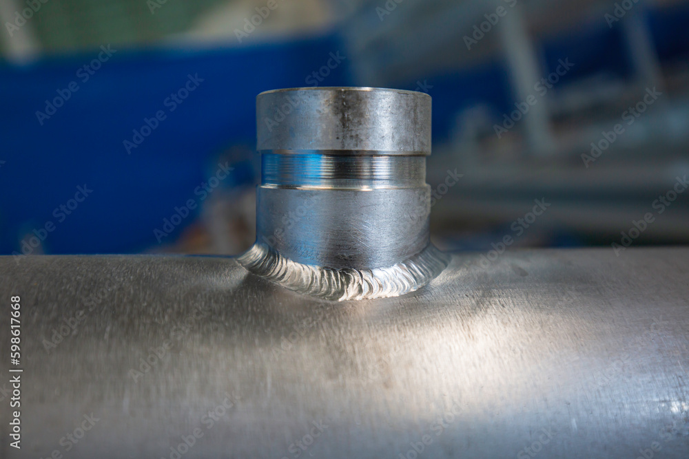 Stainless steel piping socket valve component GTAW TIG welded joint ...