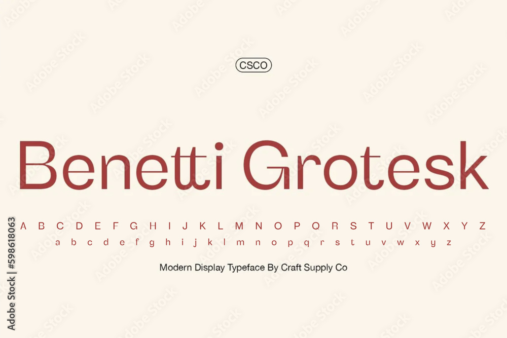 Benetti Grotesk is a modern sans serif inspired by grotesque typeface ...