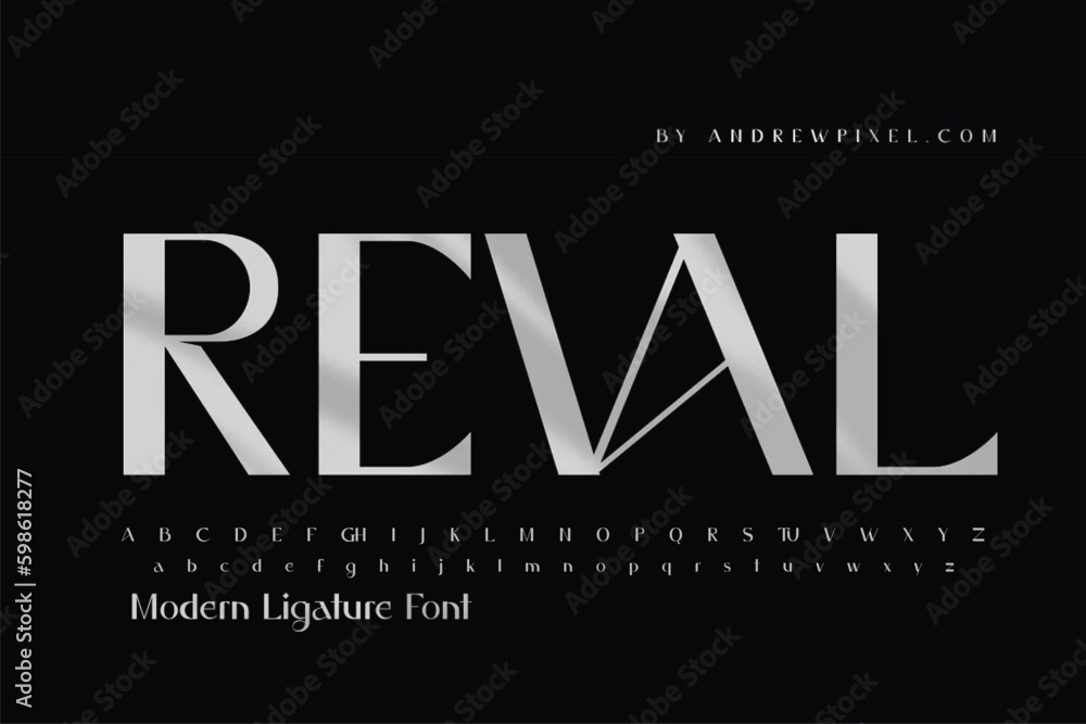Reval is an unique & elegant ligature sans display font with modern ...
